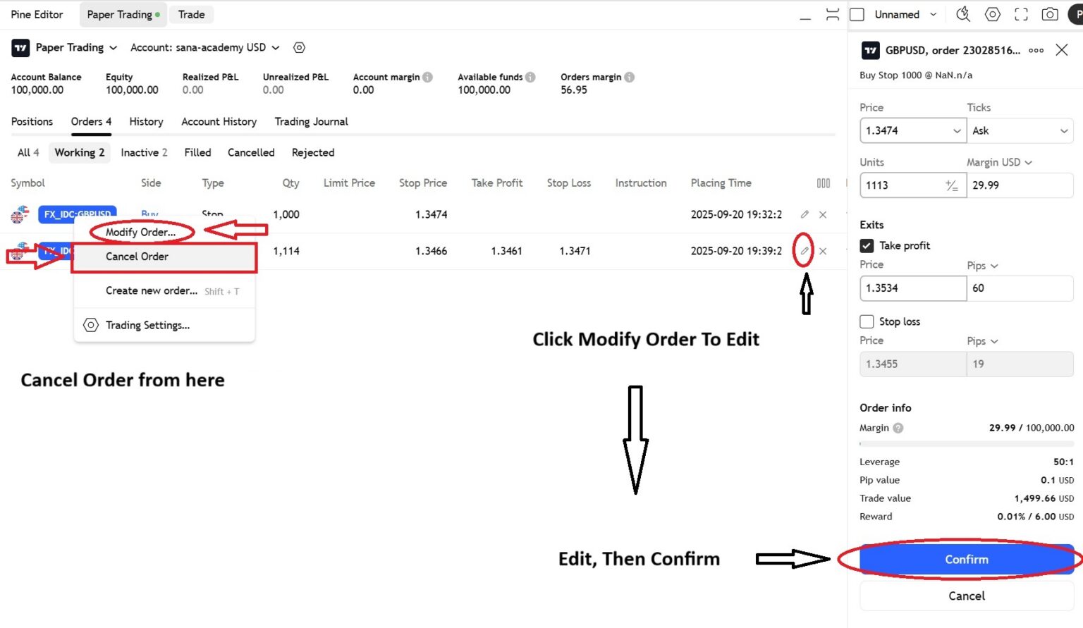 How to Place Orders in TradingView